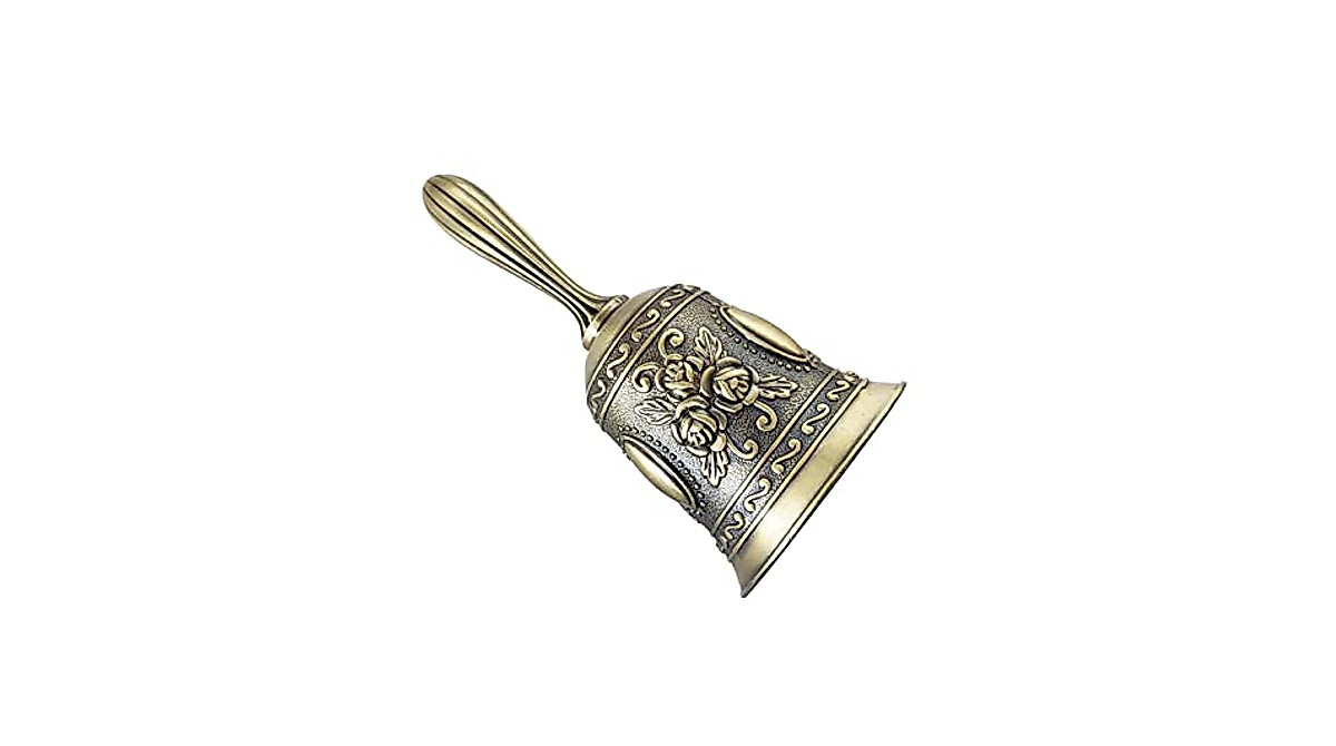 Vintage Hand Held Bell for Weddings & Service Calls | Durable & Elegant