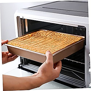 Luxshiny Pan Set 3 pcs Pans Roaster Carbon Meat Kitchen Cheesecake Toast Tool Pan Dessert Bread for Metal Tins Plate Deep Supplies Pie Leakproof Oblong Restaurant Household S Pot Loaf Tools Grill Set