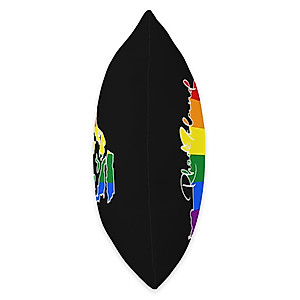 Rhode Island Map USA State Rainbow Pride Flag Rhode Island Map USA State Rainbow Flag Pride Month Throw Pillow, 18x18, Multicolor