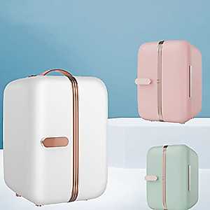 Skincare Fridge Mini Fridge for Skin Care Makeup Cosmetic Bedroom Can Portable Small Refrigerator with Cool Heat Function Charger for Desktop And Travel,White