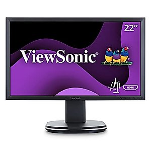 ViewSonic VG2249 22 Inch 1080p Ergonomic LED Monitor with HDMI DisplayPort and DaisyChain for Home and Office, blue