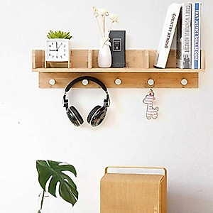 KXDFDC Wall Mounted Coat Rack with 5 Hooks for Entryway, Hallway, Bedroom Hook Rack for Keys,