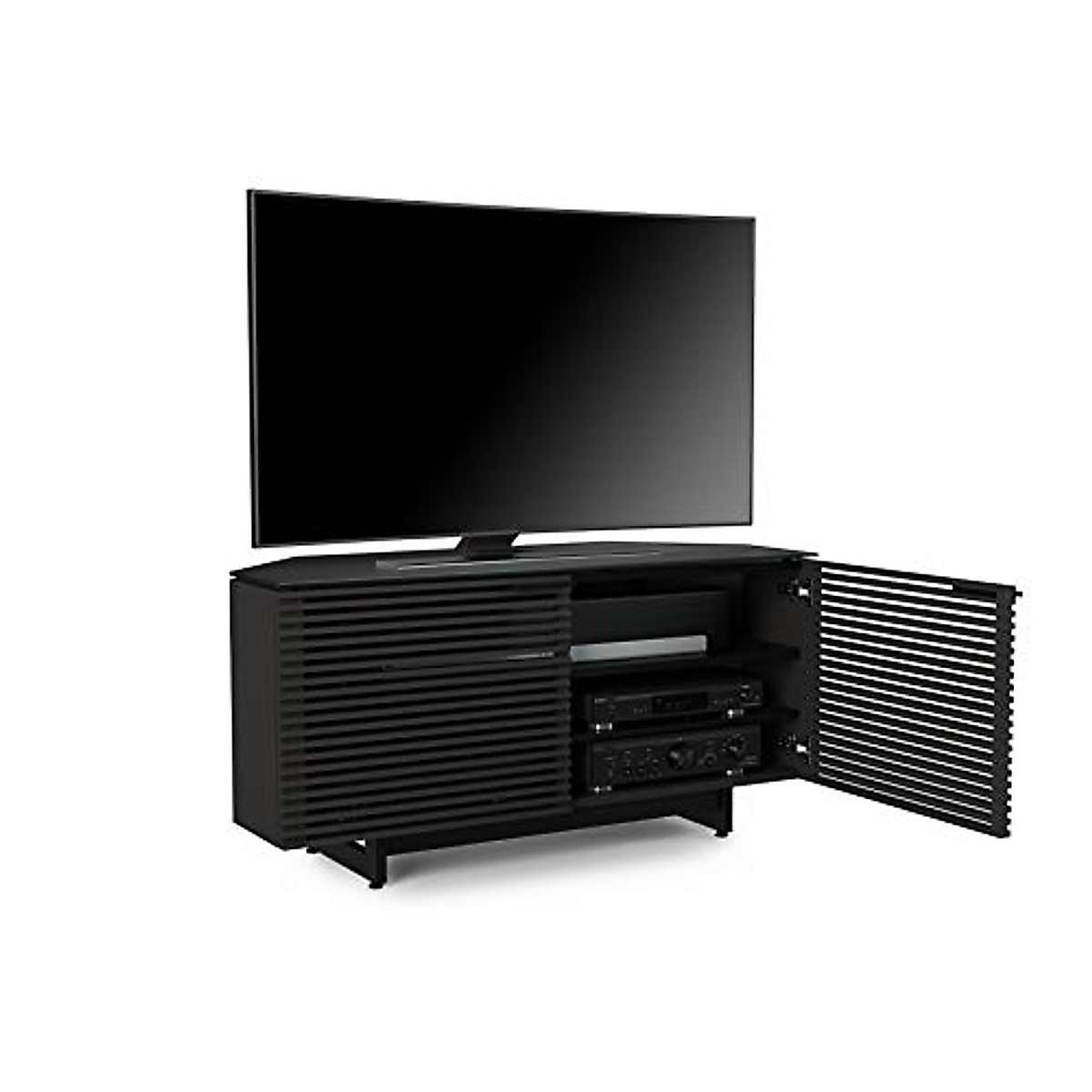 BDI Corridor 8175 Corner Media Cabinet, Charcoal
