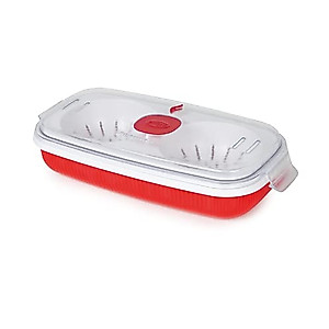 Snips Microwave Cookware Egg Poacher and Omelet Maker, Red