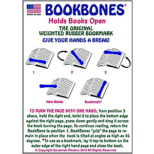 BookBone (TM) - Made in The USA - The Original Weighted Rubber Bookmark - Printed with - Quit Bugging Me… I'm Reading! - Holds Books Open