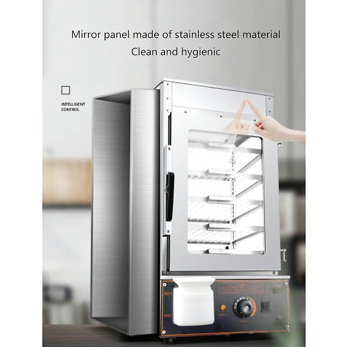 Commercial Bun Steamer, 5-Layer Electric Hot Food Warmer, Steamed Bun Warmer Machine with 30-110℃ Temperature Range for Store Buffet Restaurant