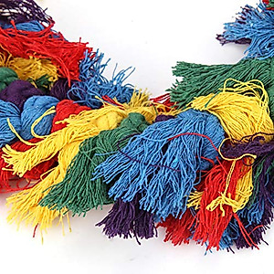 Balacoo Bird Ring Toy Parrot Grooming Ropes Hanging Swing Snuggle Ring Toy (Random Color)