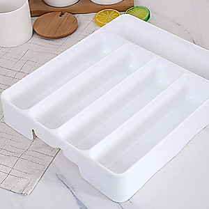 Drawer Organizer Tray Spoon Forks Cutlery Separation Finishing Rack Storage Box cutlery storage box