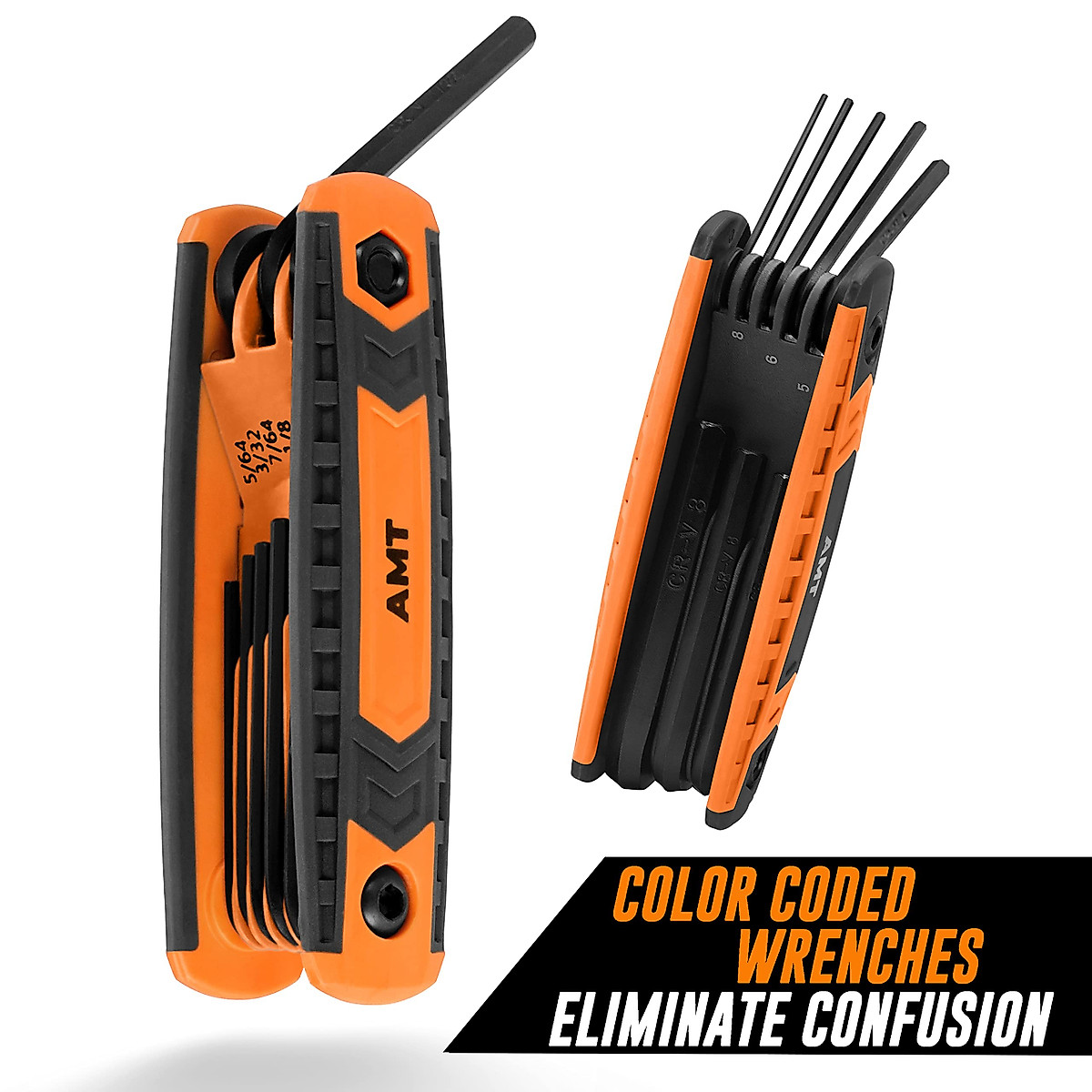 AMERICAN MUTT TOOLS 17pc Folding Allen Wrench Set – SAE and Metric Allen Key Set – Hex Key Set, Allen Wrenches Sets, Metric Allen Wrenches Set, Hex Wrench Set, Llaves Allen Set, Hex Set, Hex Tool Set