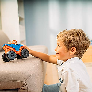 Blippi Monster Truck Mobile - Mini Vehicle with Freewheeling Features Including 2” Character Toy Figure and Cool Hydraulics - Imaginative Play for Toddlers and Young Children