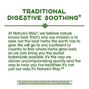 Nature's Way Premium Herbal Peppermint Leaf, Traditional Digestive Soothing and Discomfort Support*, 700mg per serving, 100 Capsules