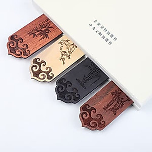 1 Set of Wooden Bookmarks is Suitable for Men and Women Book Lovers. Handmade Natural Wooden Bookmarks are Very Suitable for Birthday Gifts and Teachers' Day Gifts (Age Style)