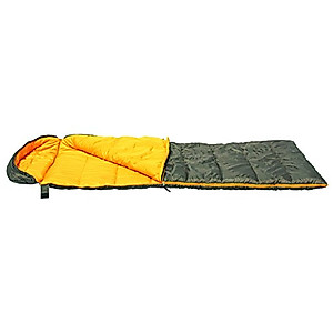 Texsport Trailhead Hybrid Sleeping Bag, Gray/Gold 33"x75"