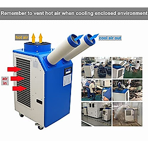 TECHTONGDA Industrial Spot Cooler Air Conditioner Commercial Mobile Outdoor Cooling Aircon 220V Double Column 780m³/h