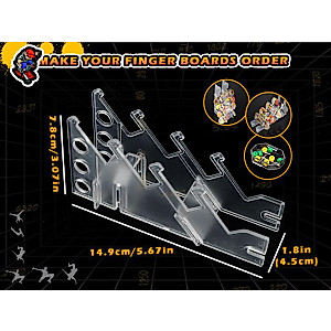 KETIEE Mini Finger Skateboard Ramp, Skate Park Kit with Fingerboard & Mini Finger Shorts for Fingerboards Training Props Interactive Freestyle Skate Game, Finger Skateboards for Kids (A, Red)