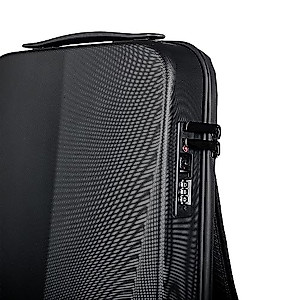 I CASE Origami Knapsack TSA Locks -Hard Shell Anti Theft Slimmest USB Charging Port Water Resistant Laptop Backpack I Business Travel Laptop Backpack for Men and Women (Black)