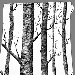 Yifely Black Tree Furniture Paper Peel & Stick PVC Shelf Drawer Liner Covering Old Dining Table Jewerly Boxes Xmas Gift 17.7 Inch by 9.8 Feet