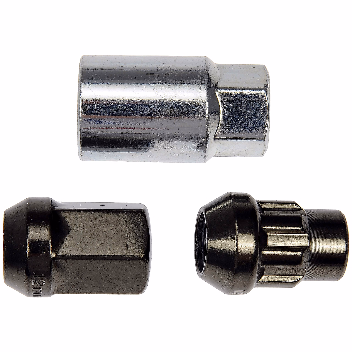 Dorman 713-375Z Hyper Black Acorn Wheel Nut Lock Set Compatible with Select Models, 20 Pack