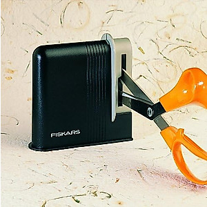 Fiskars Clip-Sharp, Total Length: 4 cm, Plastic, 1000812 Scissors Sharpener, one size, Black