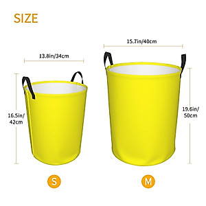 Large Laundry Hamper, Lemon Yellow Laundry Basket Collapsible Waterproof Storage Basket for College Dorm, Family Essentials
