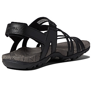 Merrell Sandspur Rose Convert Sandals for Women - Textile Lining with Slingback Design, Hook-Loop Closure, and Rubber OutsoleBlack 8 M