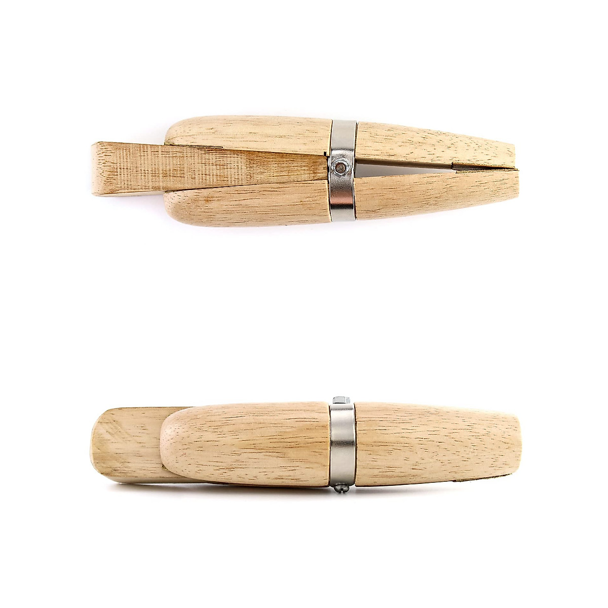 QWORK Wooden Ring Clamp, Hand Tool Wire Clamp for Jewelry Making Stone Setting Engraving Repair