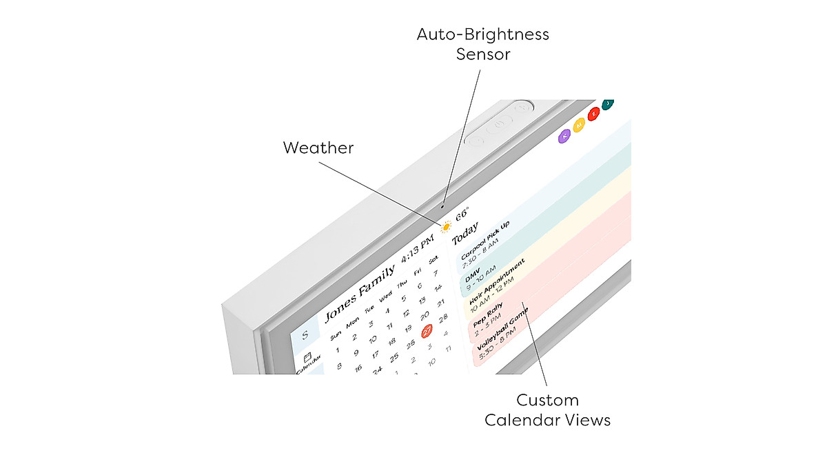 Skylight 15" Digital Calendar & Chore Chart for Families