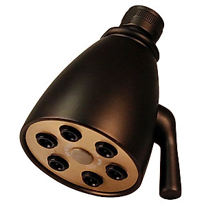 Westbrass 2-1/4" Brass 6-Jet Adjustable Shower Head, Oil Rubbed Bronze, D308-12
