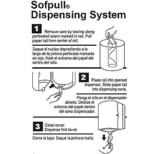 SofPull Regular Centerpull Premium Paper Towel by GP PRO (Georgia-Pacific), White, 28124, 324 Sheets Per Roll, 6 Rolls Per Case
