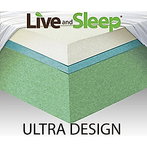 Live and Sleep Ultra 10 Inch Gel Memory Foam Mattress in A Box - Medium Balanced, Cool Bed in A Box, Certipur Certified - Advanced Body Support - Twin Size