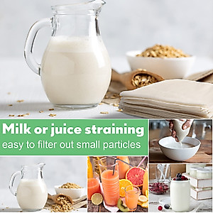 Chumia 20 Pcs 20x20 Inch Cheese Cloths for Straining Grade 100 Cheesecloth Reusable Muslin Cloth for Straining Unbleached Cotton Cheese Cloth Bulk for Baking, Juicing, Cheese Making