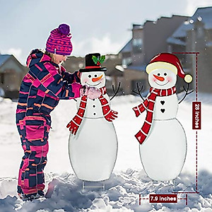 Rocinha Snowman Yard Stakes Outdoor Christmas Stakes for Garden Giant Holiday Decor Signs for Home, Waterproof Outdoor Christmas Decorations