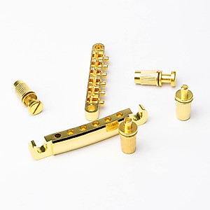Set of Gold Tune-O-Matic Guitar Bridge Tailpiece for LP Electric Guitar Replacement Parts