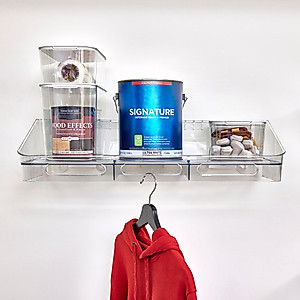 iDesign Tall Inner Storage Bin with Lid, Set of 2, The Wallspace Collection, Clear Bin