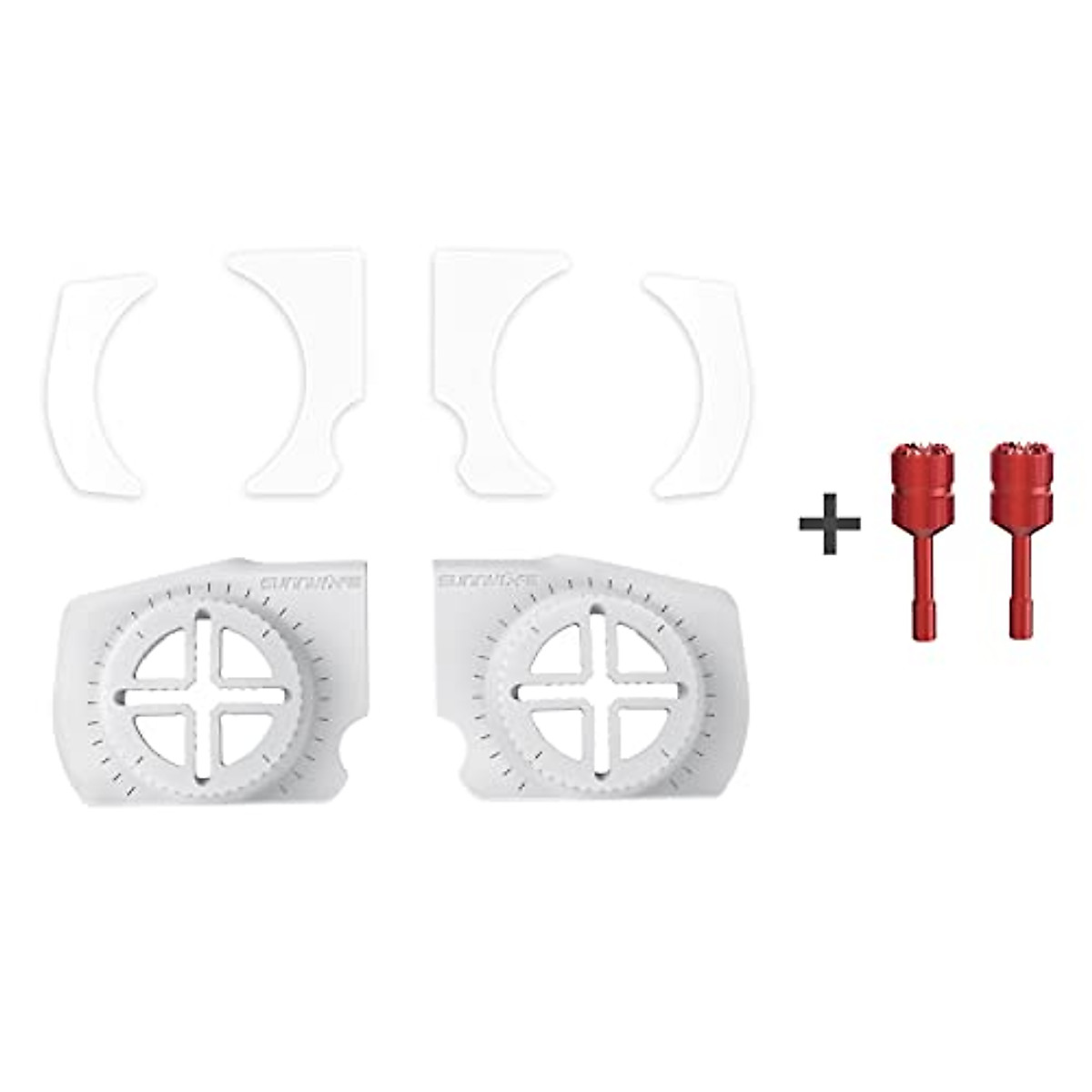 Suitable for DJI Mini3 Pro(Mavic3) Joystick Governor Extended Control Sticks Delay Rocker Accessories Thumb Drone Replacement Accessories (Governor + red Rocker)