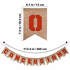 Abaodam Decorations Party Movie Stand Banner Football Concession Night-1 Pc CONCESSIONS Banner Burlap Sports Theme Durable Party Bunting Decoration Garland Hanging -Banner for Holiday Festival