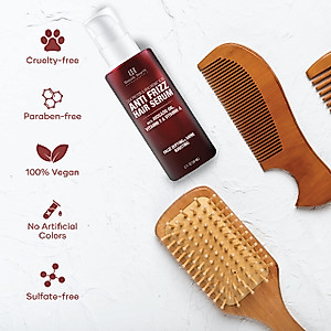 Botanic Hearth Anti Frizz Hair Serum | For Frizzy,Dry & Damaged, Unmanageable Hair | With Argan Oil, Almond Oil & Vitamin E | For Men & Women | 2 fl oz