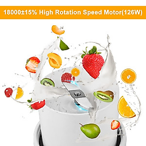 GOLDFOX Portable Blender for Shakes and Smoothies, Personal Blender USB Rechargeable, Travel Mini Blender, Smoothie Maker, Fresh Juice Blender Cup for Outdoors, Gym, Office 350ML(11.84oz)