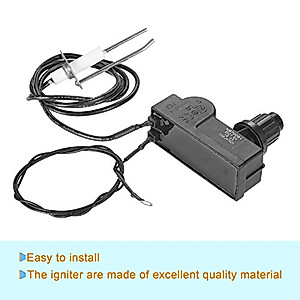 Lemfema Fire Pit Igniter Push Button Ignition Kit with 2 Outlets, Ground Wire for Fire Pit Gas Burner System, AAA Battery Type