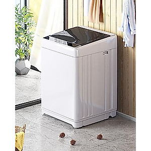 TABU Washer and Dryer Combo, 17.6lbs Full-Automatic Washing Machine with Drain Pump & TABU 13LBS Portable Dryer