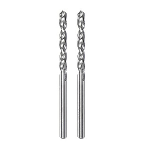 HARFINGTON 2pcs Solid Carbide Drill Bits 2.25mm C3/K10 Tungsten Carbide Precision Mini Micro Straight Shank Twist Drill Bit for Stainless Steel Metal Plastic Wood