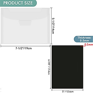 60 PCS Large Stamp and Die Storage Bag with Rubber Magnetic Sheets,0.5mm Thickeness Magnetic Sheets for Craft Storage,7.5x5.5inch Clear Craft Die Storage Envelopes Arts Crafts Scrapbooking Supplies