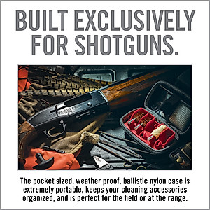 Real Avid Shotgun Cleaning Kit I 12 Gauge and 20 Gauge Cleaning Kit I Portable Shot Gun Trap Shooting Accessories Pouch Kit with Gun Cleaning Supplies,black