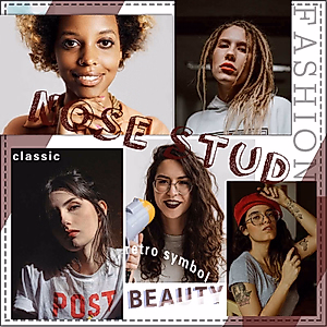 Zeshimb Boho Surgical Steel Hinged Nose Rings Gold Twist Thin Nose Rings Sleeper Tiny Hoop Earrings Septum Ring Helix Ring Nose Stud Handmade Body Piercing Jewelry for Her Gift