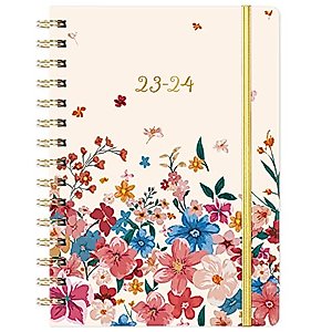 Planner 2023-2024 - 2023-2024 Planner, July 2023 - June 2024, Weekly & Monthly Planner 2023-2024 with Monthly Tabs, 6.4" x 8.5", Inner Pocket, Thick Paper, Colorful Flower