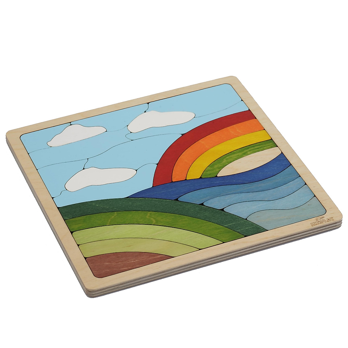 Rainbow Puzzle for Kids | 25 Pieces Wooden Jigsaw Puzzle | Learning Toy and Gift for Boys Girls Ages 3 Years and Above
