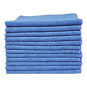 Eurow Utility Terry Weave 16 x 16in 240 GSM Microfiber Cleaning Towels 12-Pack