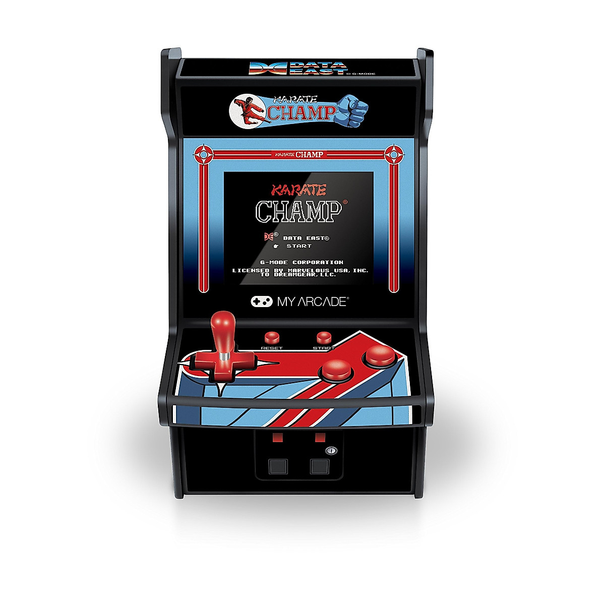 My Arcade Karate Champ Micro Player Arcade Machine: Fully Playable, 6.75 Inch Collectible, Color Display, Speaker, Volume Buttons, Headphone Jack - Electronic Games