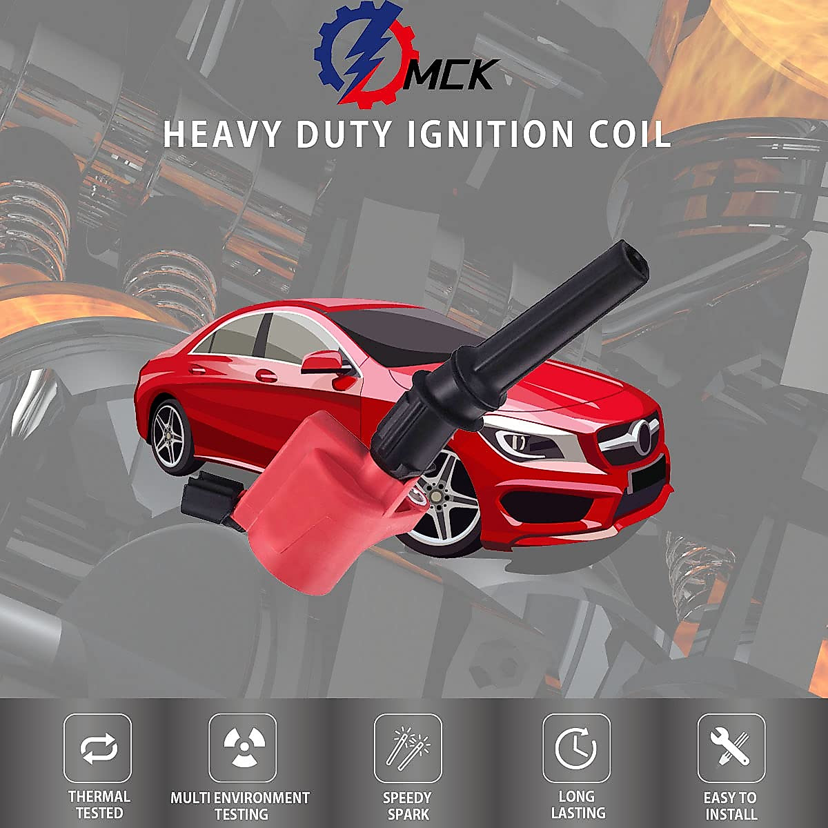 MCK 8 pcs Racing Ignition Coil Pack + 8 Platinum Spark Plug Compatible With Mercury Ford Lincoln E-150 E-250 F-150 F-250 Explorer Expedition Mustang Navigator Grand Marquis Mountaineer 00-11 FD503