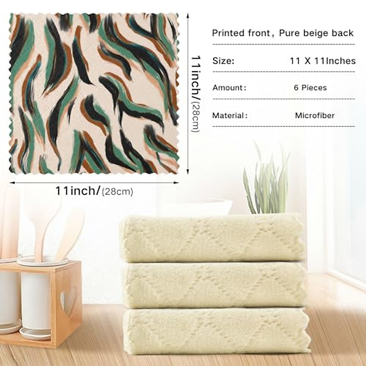 FRODOTGV Zebraleopard Fashion Trend Kitchen Towels and Dishcloths Rustic Dish Tea Towels Terry Dish Cloths for Kitchen Kitchen Tie Hand Towels